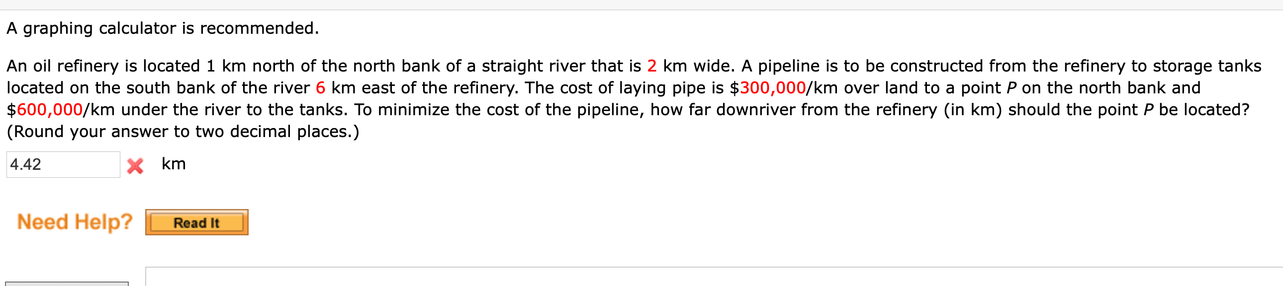 Solved A graphing calculator is recommended.An oil refinery | Chegg.com