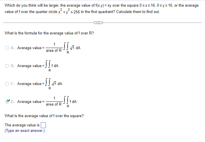 Solved Which do you think will be larger, the average value | Chegg.com