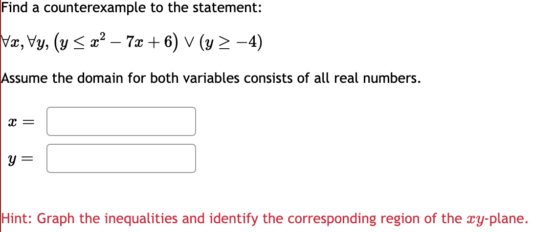 Solved Find a counterexample to the | Chegg.com