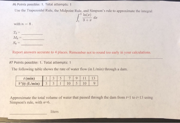 Solved #6 Points possible: 1 . Total attempts: 1 Use the | Chegg.com