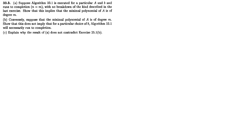 33.3. (a) Suppose Algorithm 33.1 is executed for a | Chegg.com