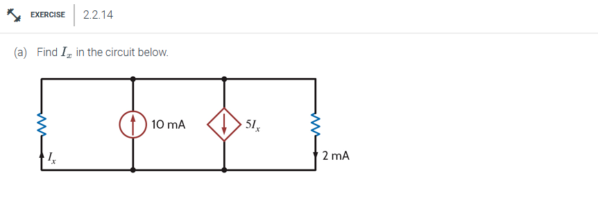 Solved (a) Find Ix in the circuit below. | Chegg.com