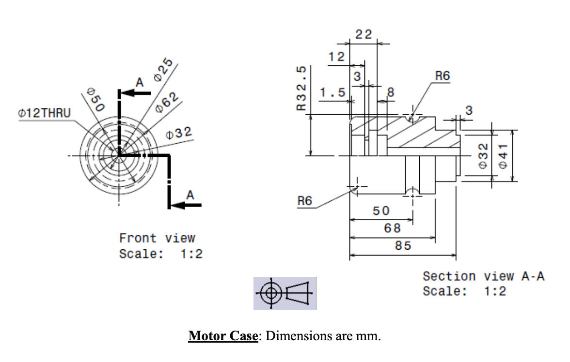 The drawing shown below is a multiview projection of | Chegg.com