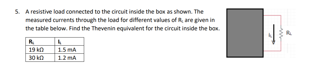 Solved 5. A resistive load connected to the circuit inside | Chegg.com