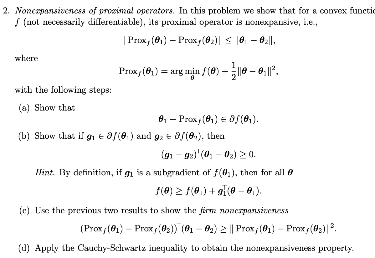 2 Nonexpansiveness Of Proximal Operators In This 