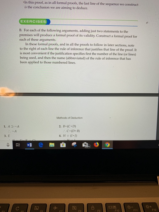 Solved In this proof, as in all formal proofs, the last line | Chegg.com
