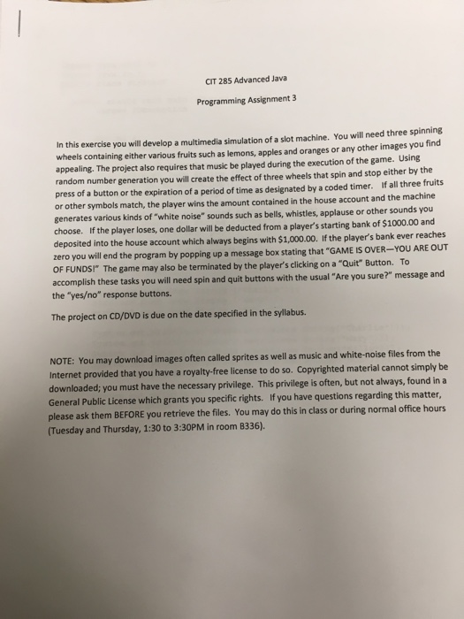 Solved Cit 285 Advanced Java Programming Assignment 3 In 9303