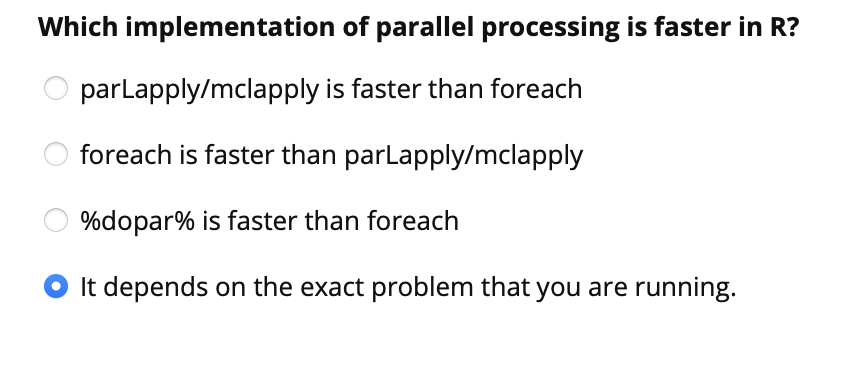 Solved Which implementation of parallel processing is faster | Chegg.com
