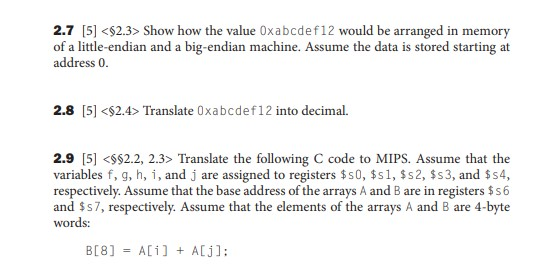Solved 2.7 [5] Show how the value Oxabcdef 12 would | Chegg.com