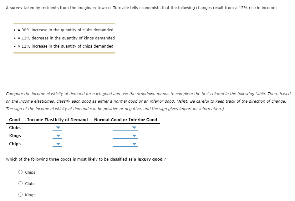 Solved A survey taken by residents from the imaginary town | Chegg.com