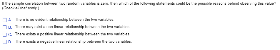 Solved If the sample correlation between two random | Chegg.com