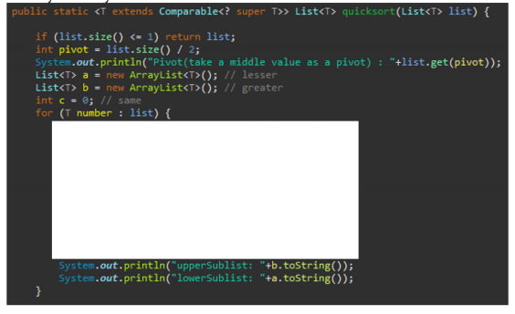 public static > List quicksort(List list) { if | Chegg.com