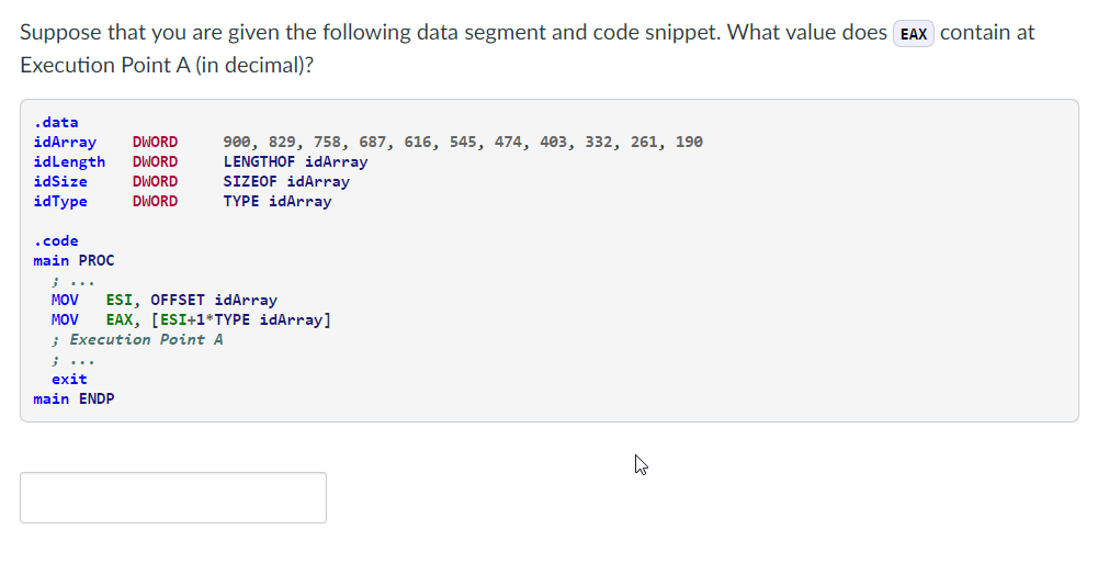 Solved Suppose that you are given the following data segment | Chegg.com