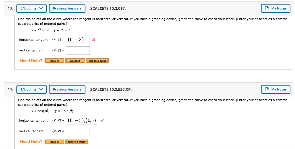 Solved 0/2 points Previous Answers SCALCET8 10.2.017. My | Chegg.com