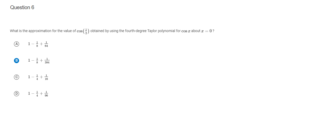 Solved What is the approximation for the value of cos(21) | Chegg.com