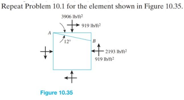 Solved Repeat Problem 10.1 for the element shown in Figure | Chegg.com