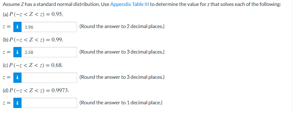 Solved Assume Z has a standard normal distribution. Use | Chegg.com