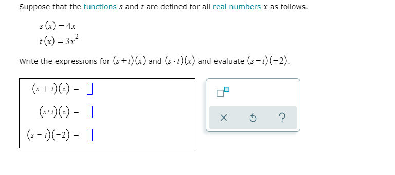 Solved Suppose that the functions s and t are defined for | Chegg.com