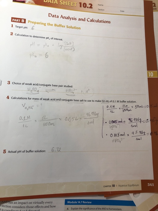Solved DATA SHEET 10 Secion Date Data Analysis and | Chegg.com