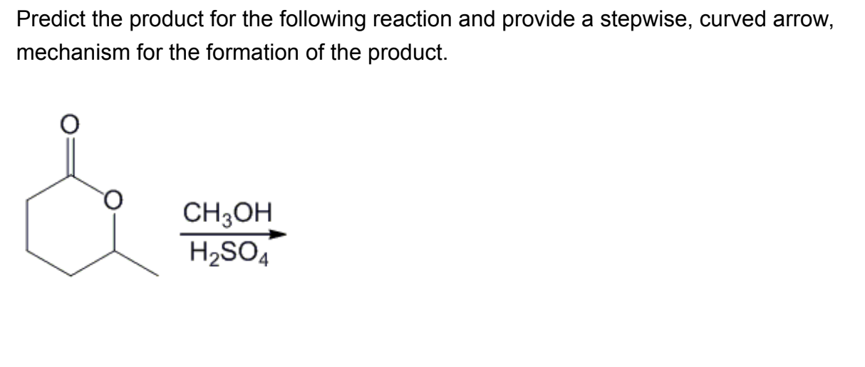 Solved Predict the product for the following reaction and | Chegg.com