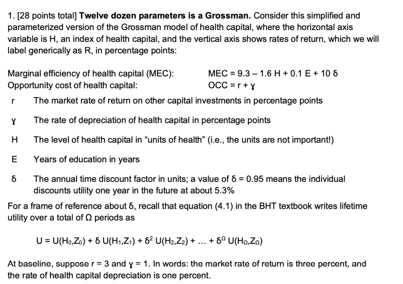 Solved 1. [28 points total] Twelve dozen parameters is a | Chegg.com