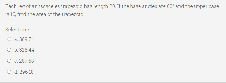 Solved A truncated prism has a base in the form of a right | Chegg.com