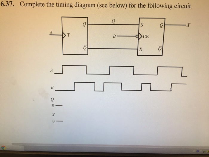 Solved Complete the timing diagram (see below) for the | Chegg.com