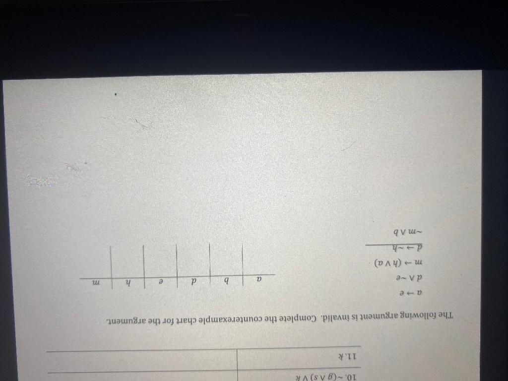Solved 10.-(AS) VK 11.k The following argument is invalid. | Chegg.com