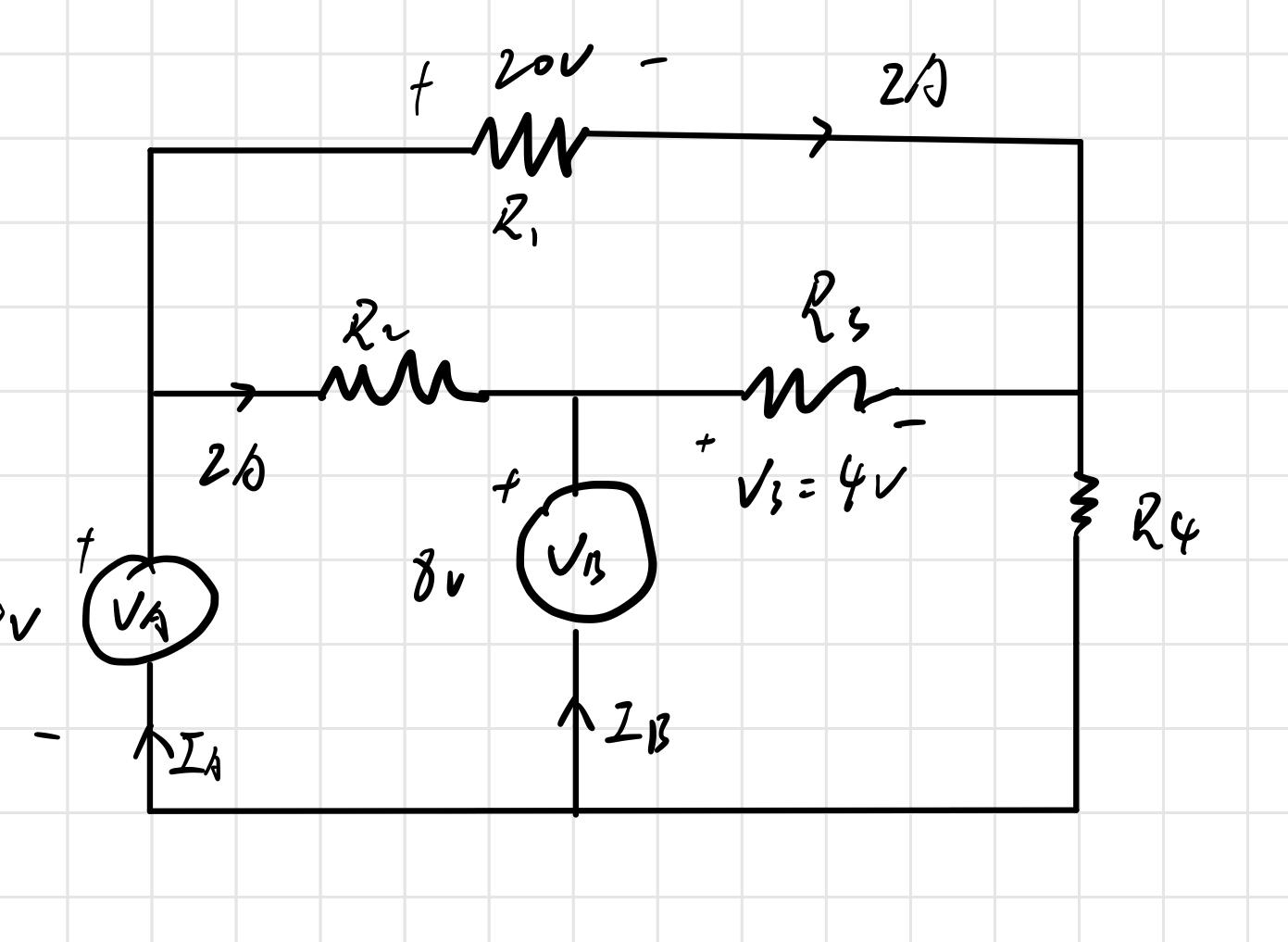 Solved power of R3 is 12W. Solve Ia,Ib,R1,R2,R3,R4 | Chegg.com