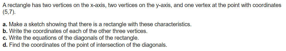 Solved A rectangle has two vertices on the x-axis, two | Chegg.com