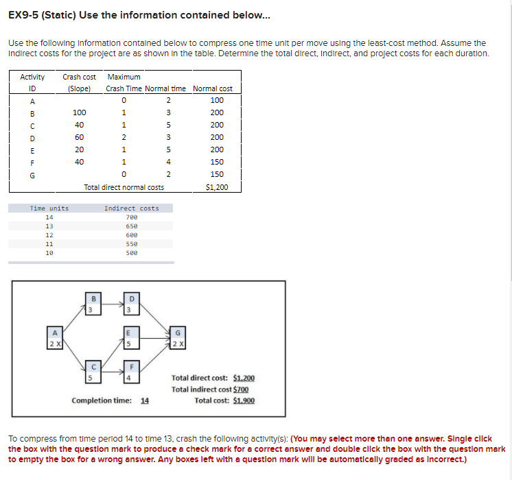 Solved EX9-5 (Static) Use the information contained below... | Chegg.com