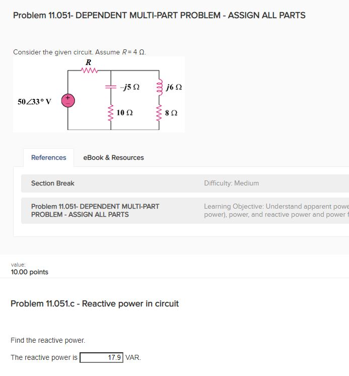 Solved Problem 11.051- DEPENDENT MULTI-PART PROBLEM - ASSIGN | Chegg.com
