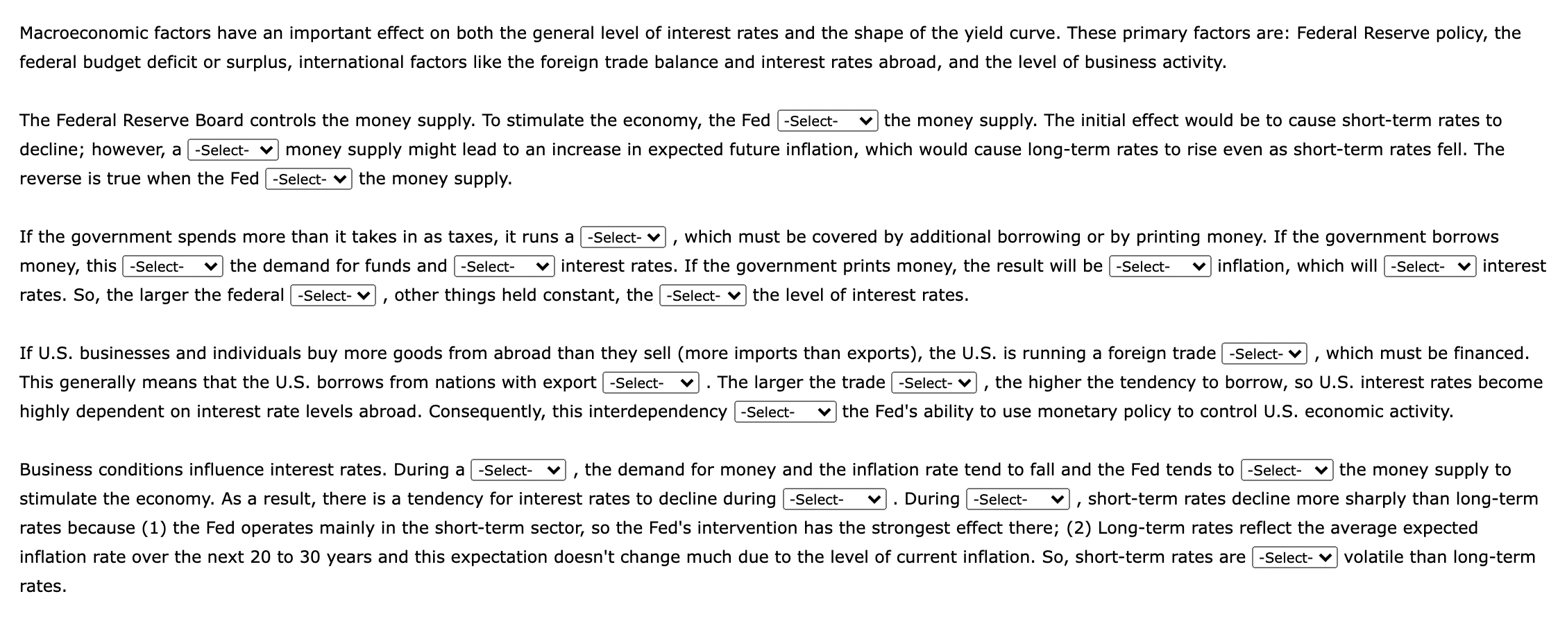 Solved Macroeconomic factors have an important effect on | Chegg.com