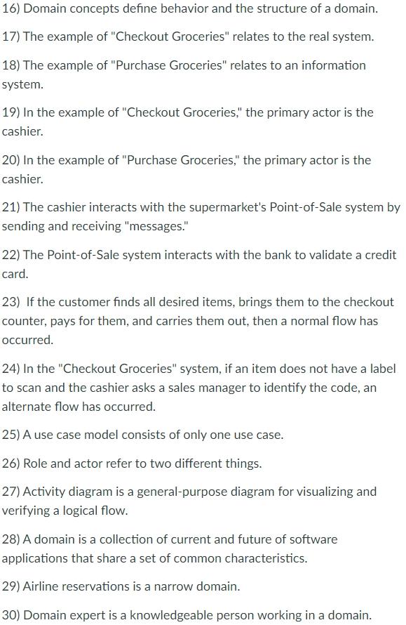 Solved True/False 1) Structure diagram describes the | Chegg.com