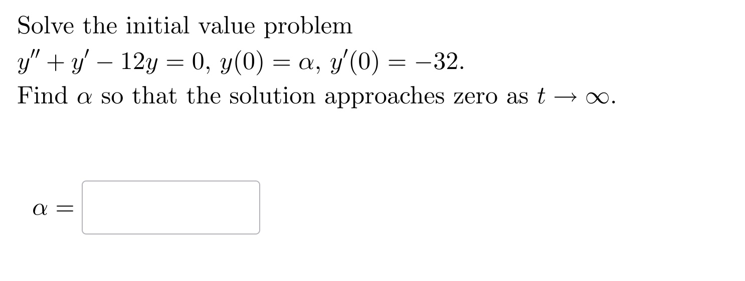 Solved Solve the initial value problem | Chegg.com