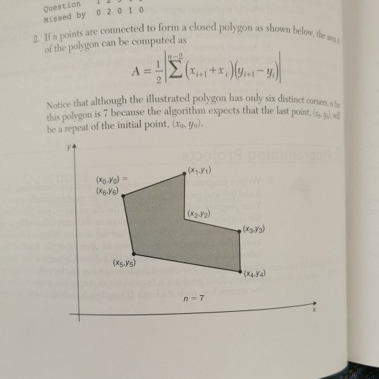 Solved Question 1 Missed by 0 2010 2. If n points are | Chegg.com