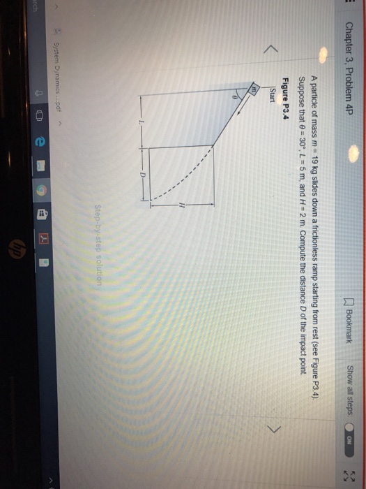 Solved A particle of mass m = 19 kg slides down a | Chegg.com