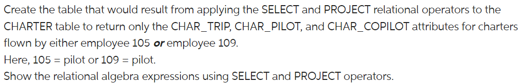 Solved Create the table that would result from applying the | Chegg.com