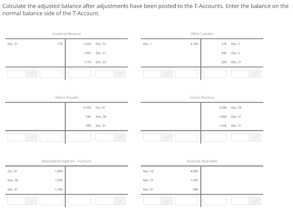 Solved Calculate the adjusted balance after adjustments have | Chegg.com
