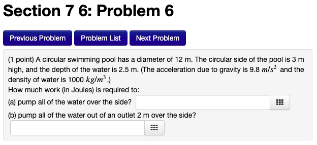 Solved Section 7 6: Problem 6 Previous Problem Problem List | Chegg.com