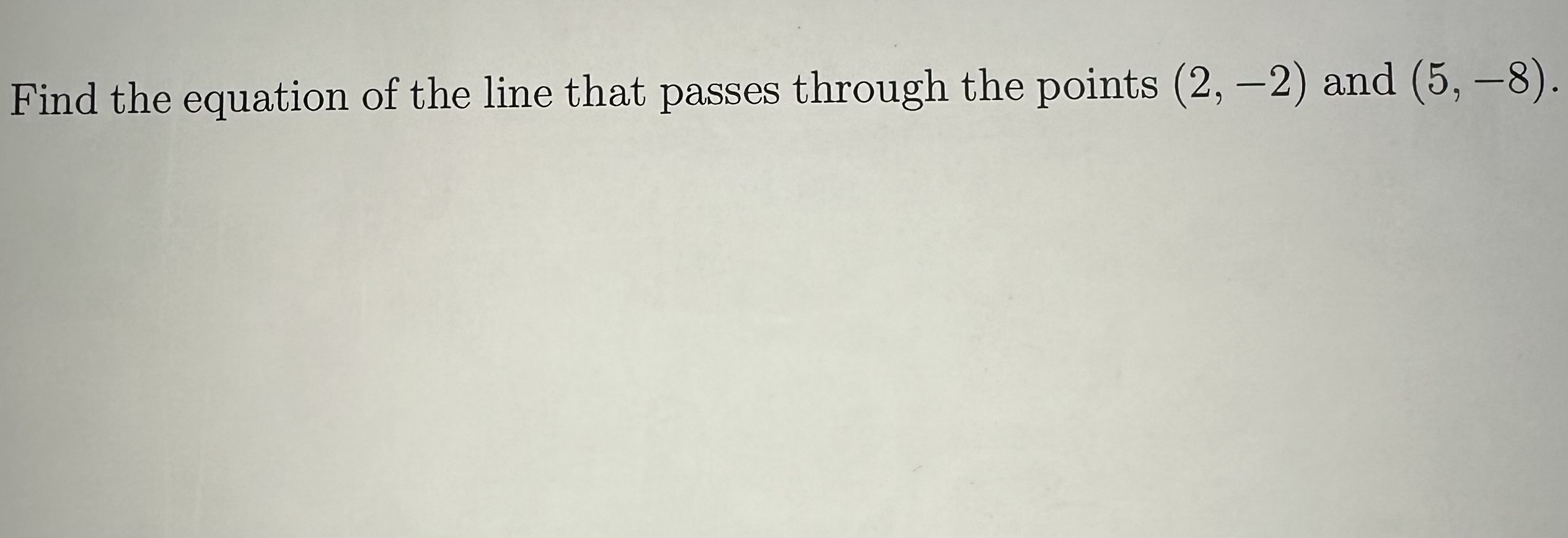 Solved Find the equation of the line that passes through the | Chegg.com