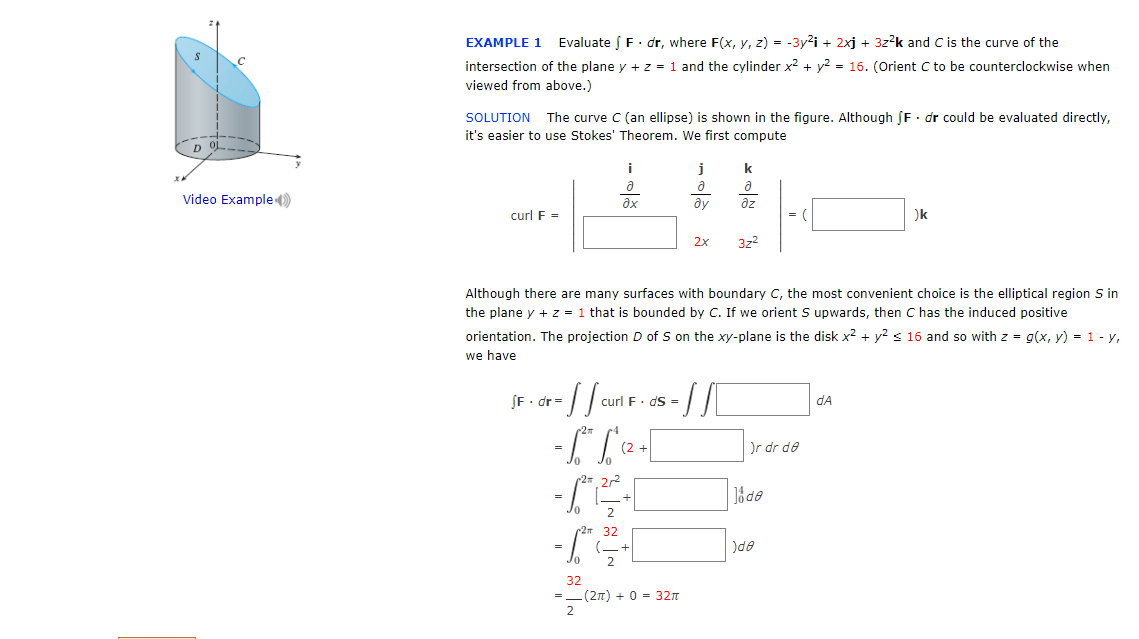 Solved EXAMPLE 1 Evaluate ∫F⋅dr, where | Chegg.com