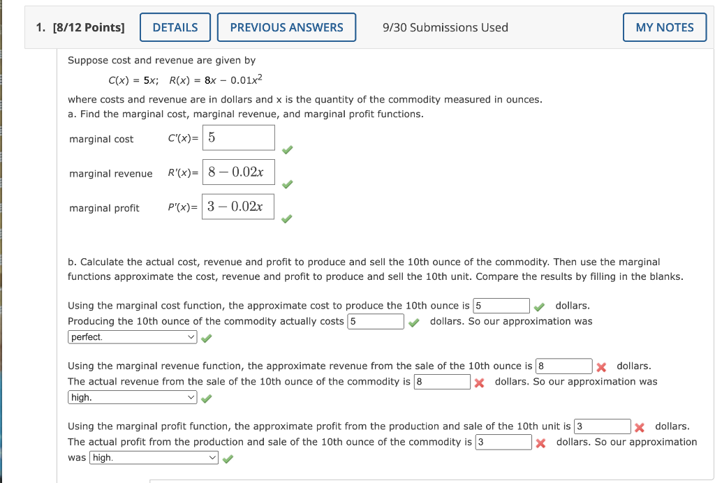 Solved Suppose cost and revenue are given by | Chegg.com