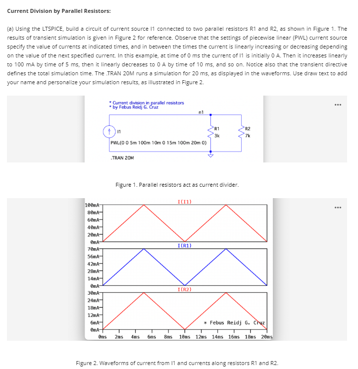 Solved Current Division by Parallel Resistors: (a) Using the | Chegg.com