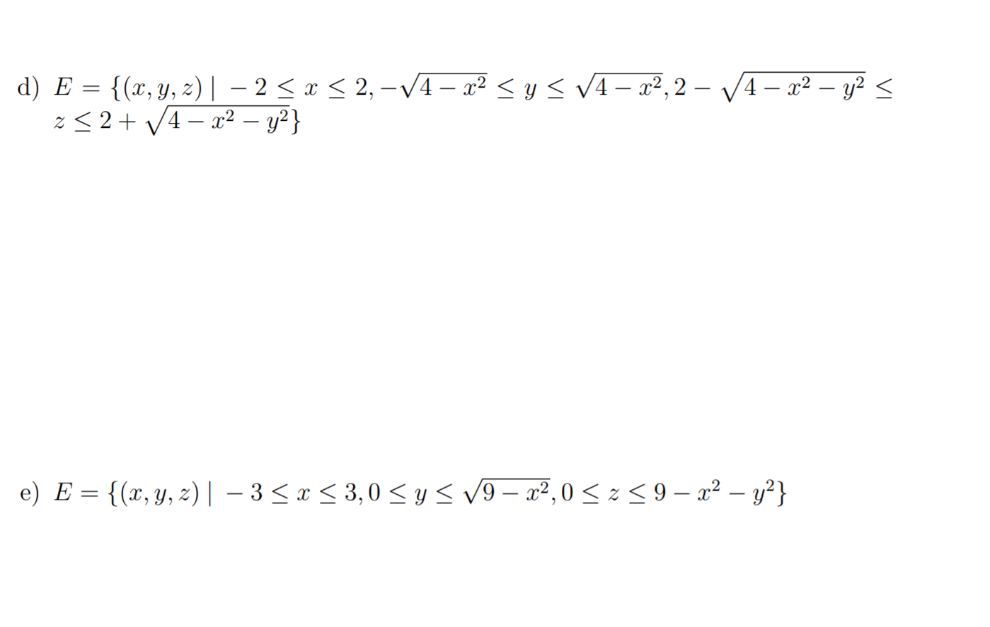 Solved All of the following regions are given in rectangular | Chegg.com