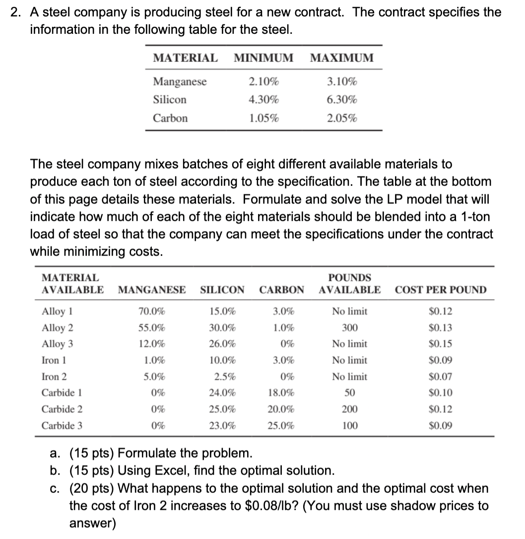 Solved Can you help with the excel part please | Chegg.com