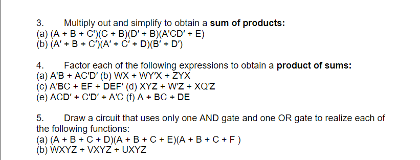 Solved 3. Multiply out and simplify to obtain a sum of | Chegg.com