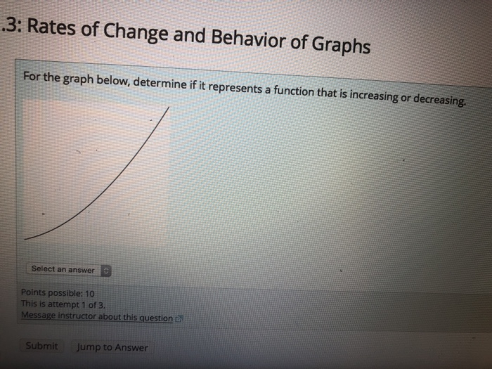 Solved 3: Rates of Change and Behavior of Graphs For the | Chegg.com