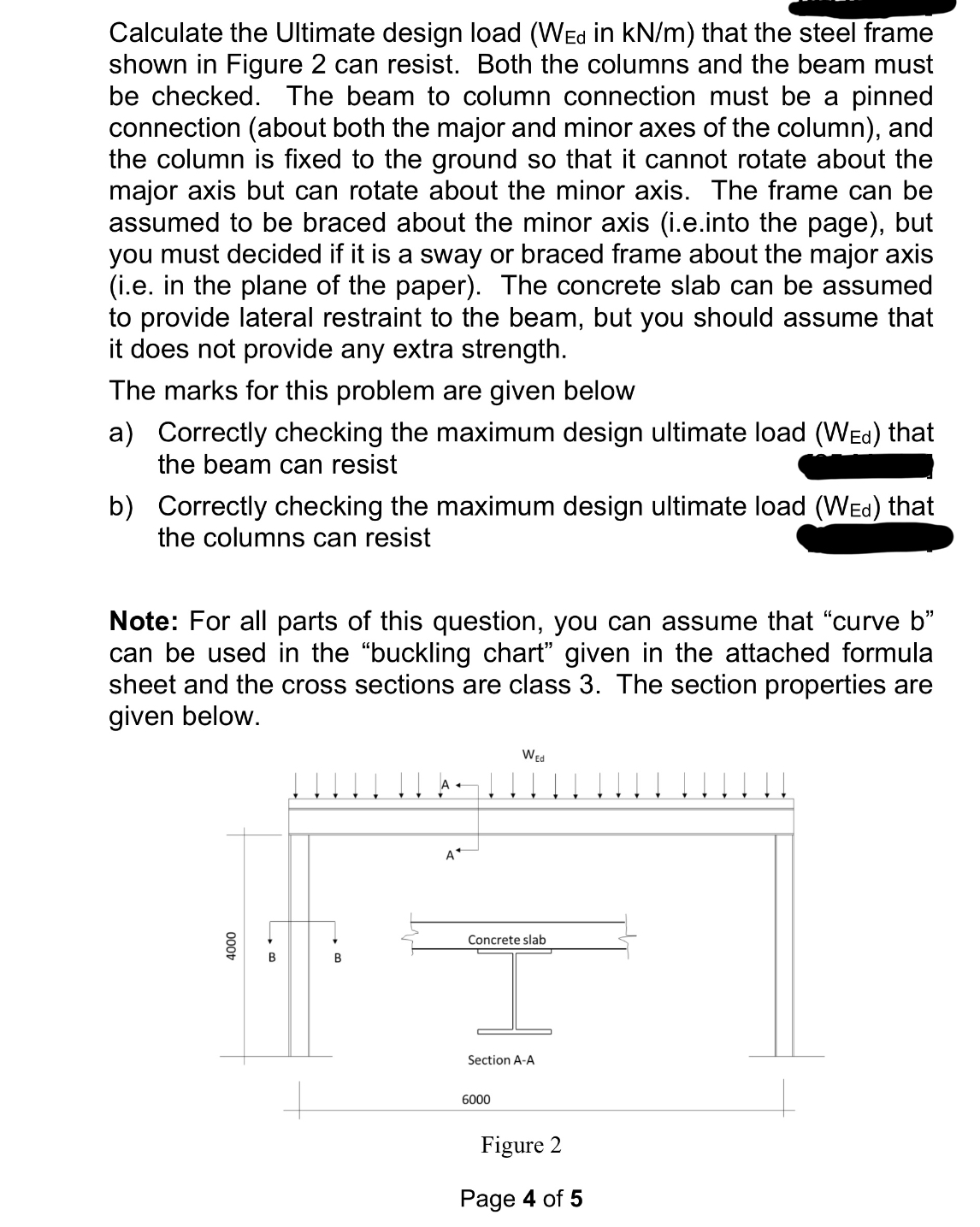 Solved Calculate the Ultimate design load in {:kNm) ﻿that | Chegg.com