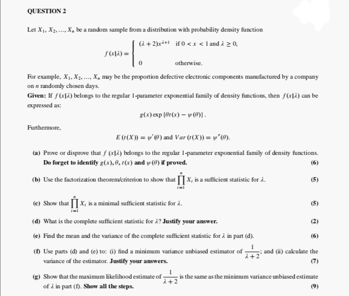 Solved Let X1,X2,…,Xn be a random sample from a distribution | Chegg.com